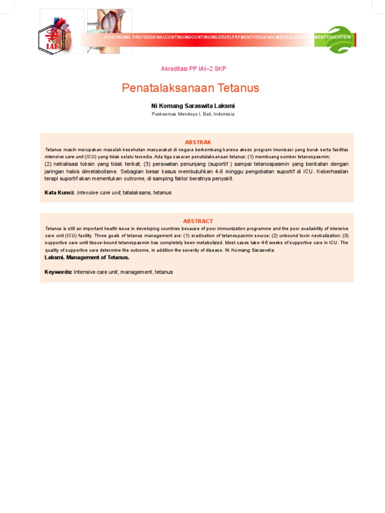 Penatalaksanaan Tetanus | PDF
