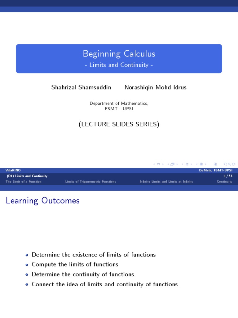 Understanding Limits and Continuity | PDF | Sine | Continuous Function