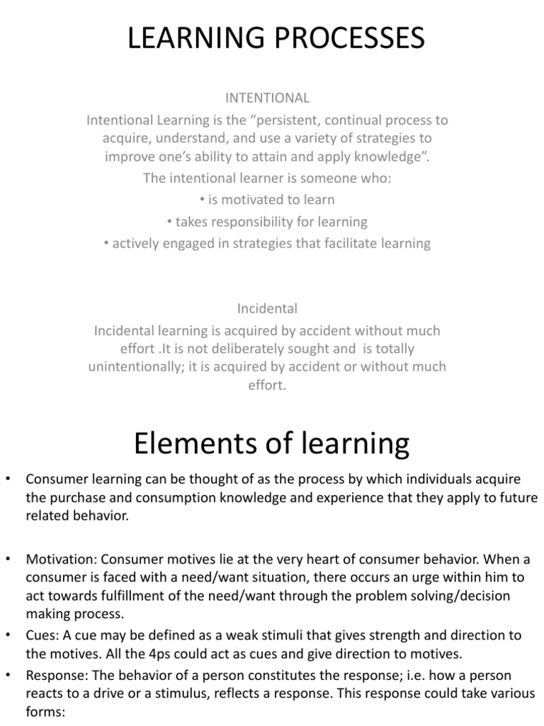 Learning Processes | PDF
