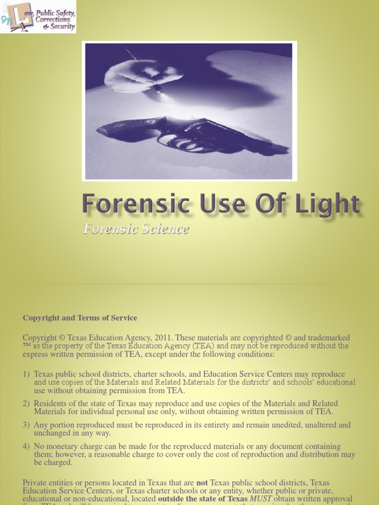 Forensic Science | PDF | Electromagnetic Spectrum | Light