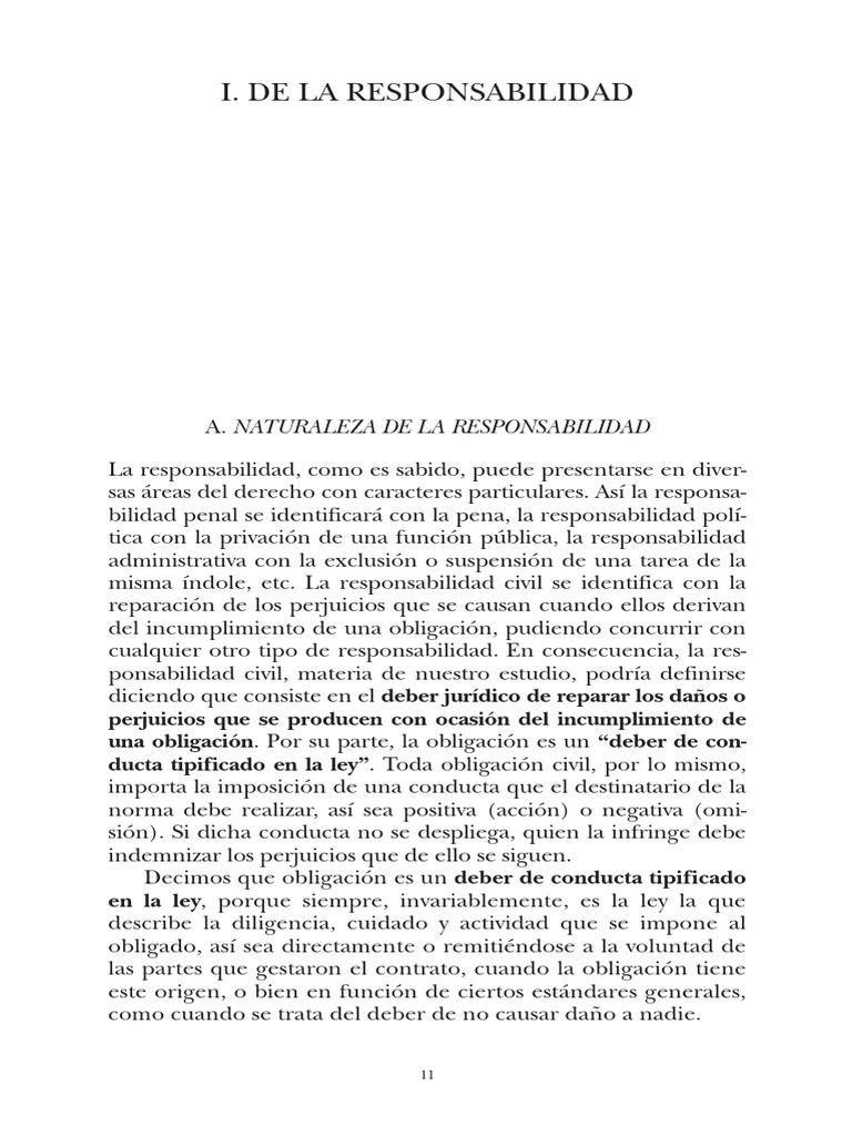 Naturaleza de la Responsabilidad Civil | PDF | Intención (Derecho Penal ...