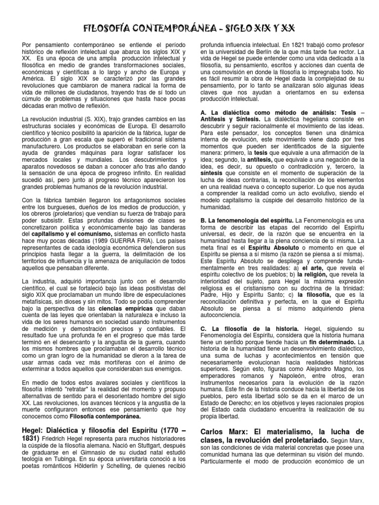 Filosofia Contemporanea PDF | PDF | Georg Wilhelm Friedrich Hegel | Science