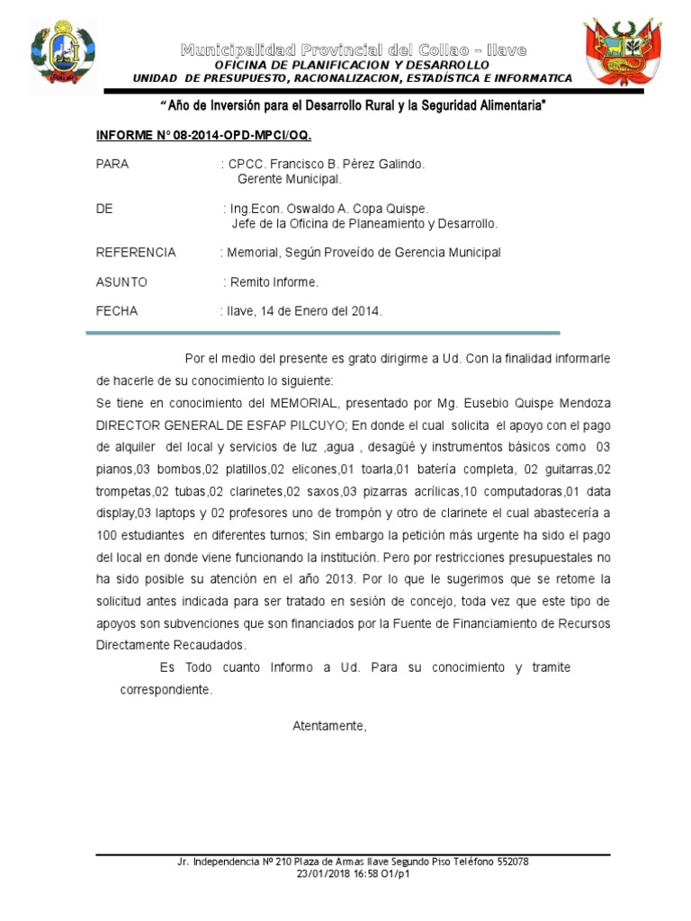 Remito Informe Fanny | Informática y tecnología de la información ...