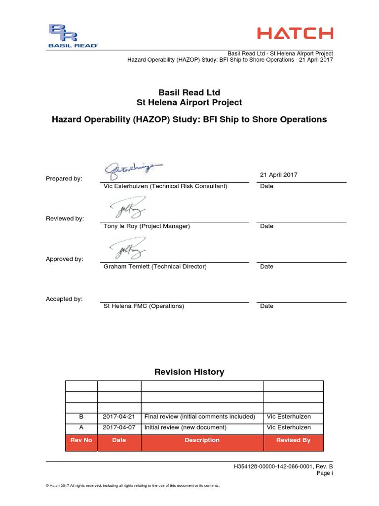 HAZOp Report - BFI PDF | Risk Management | Risk