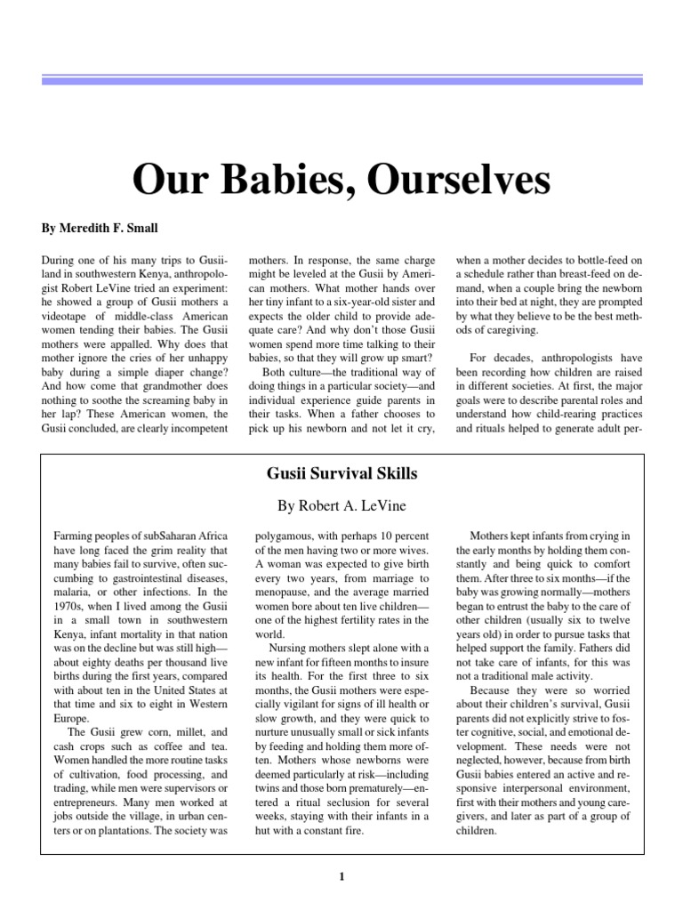 Small, Our Babies Ourselves PDF | PDF | Breastfeeding | Infants