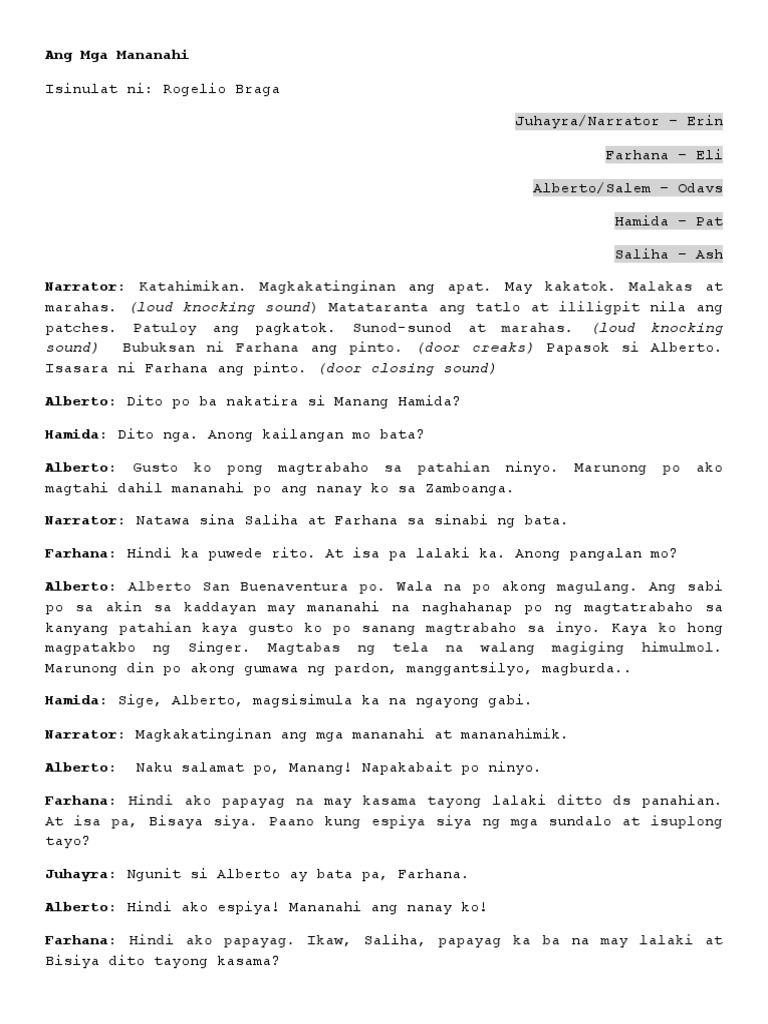 Ang Mga Mananahi | PDF