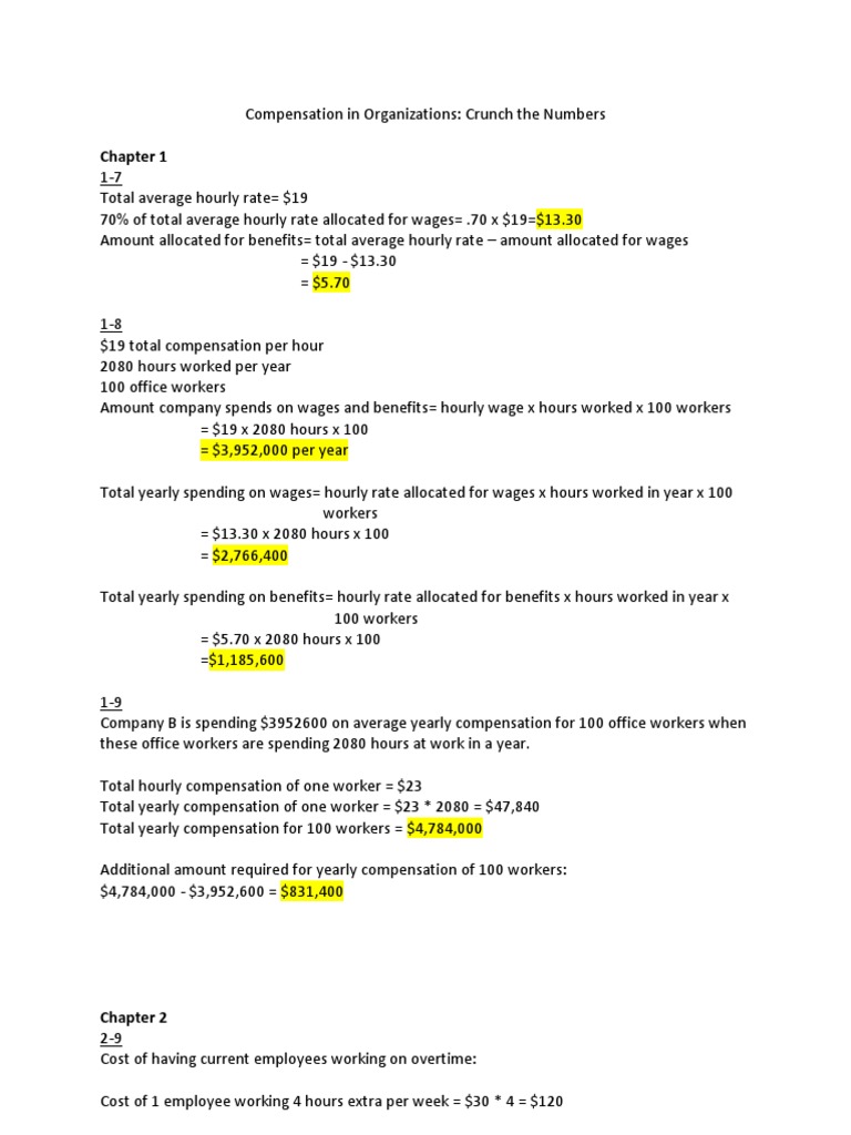 Crunch The Numbers-Final | PDF | Working Time | Human Resource Management