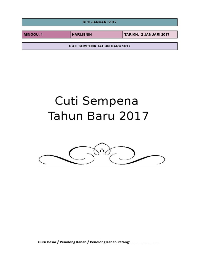 CTH RPH Minggu Transisi | PDF | Karier & Perkembangan