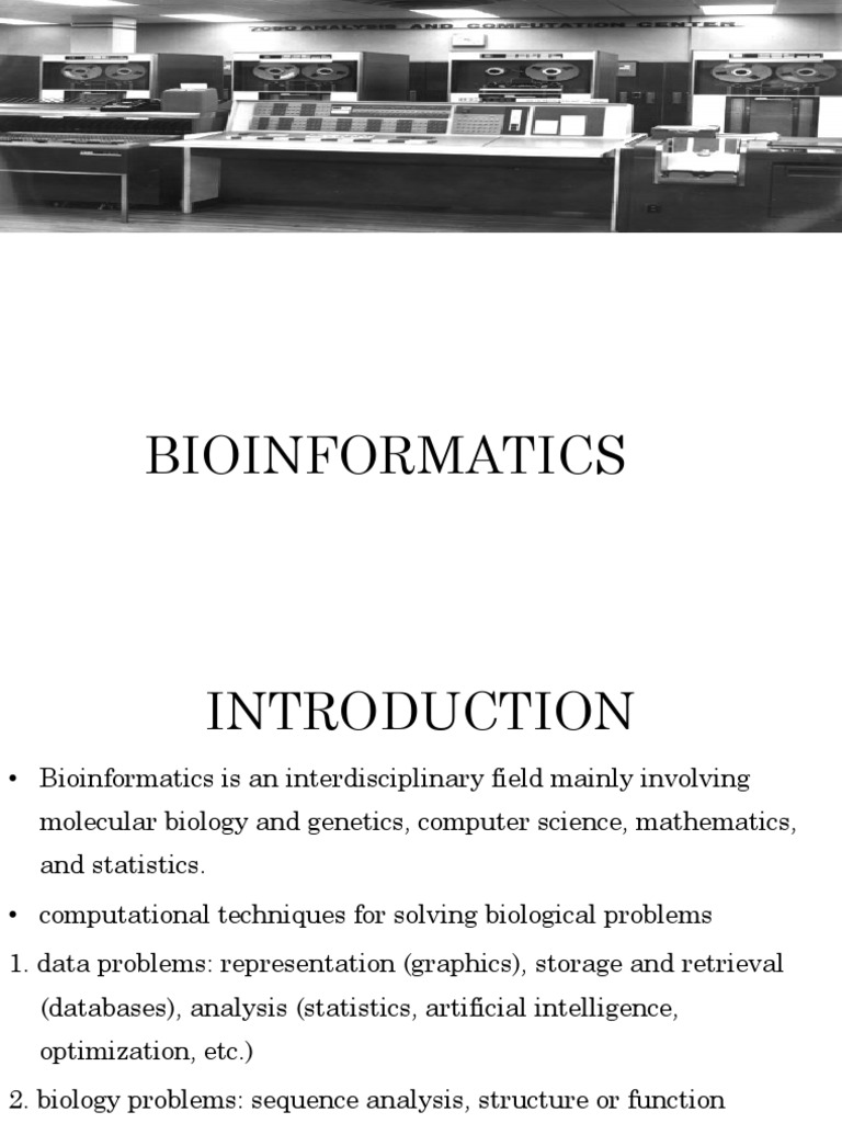 Unit 6 - Bioinformatics | PDF | Bioinformatics | National Center For ...