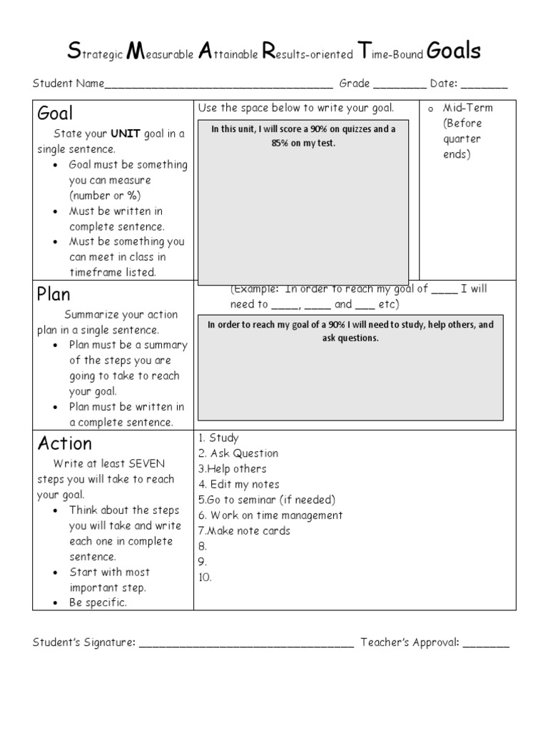 Physics Smart Goals 1 | PDF | Teaching | Cognitive Science