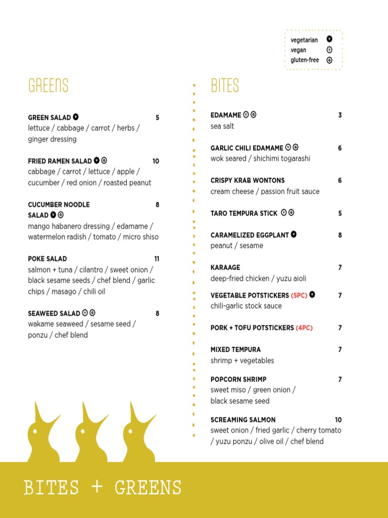 Harumama Menu | PDF | Pickling | Sushi