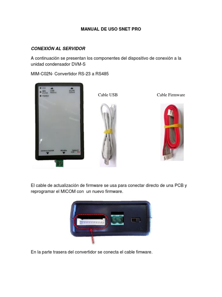 Manual de Uso Snet Pro | PDF | Terminal de computadora | USB