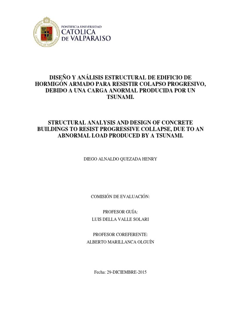 Tesis Diego Quezada Henry | PDF | Pandeo | Acero