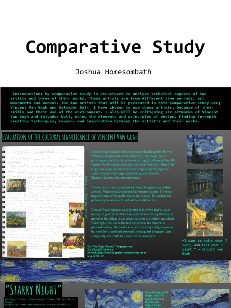 Comparative Study | PDF | Vincent Van Gogh | Salvador Dalí