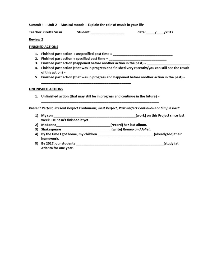 Unit 2 - Musical Moods - Explain The Role of Music in Your Life | PDF