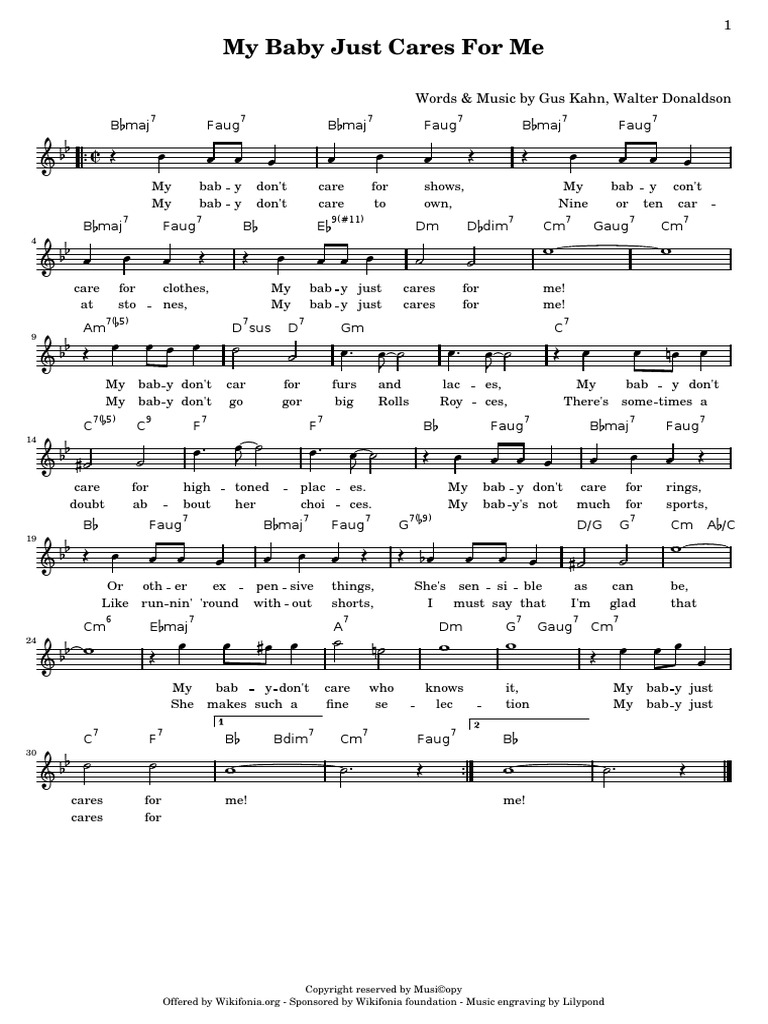 My Baby Just Cares For Me | PDF | Leisure