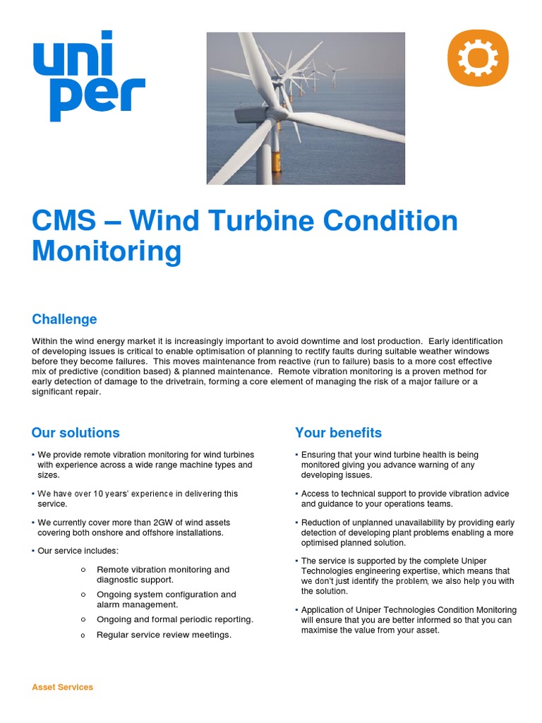Uniper CMS for Wind Turbine Monitoring | PDF | Wind Power | Engineering