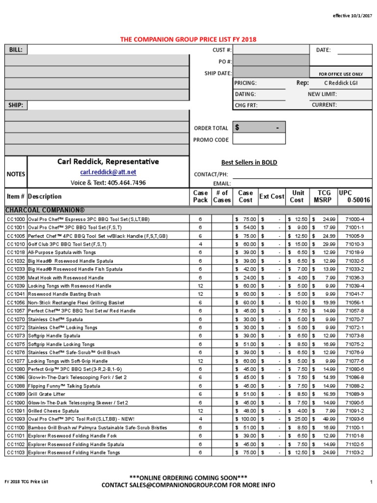 2018 Combined TCG Price List | PDF | Grilling | Smoking (Cooking)