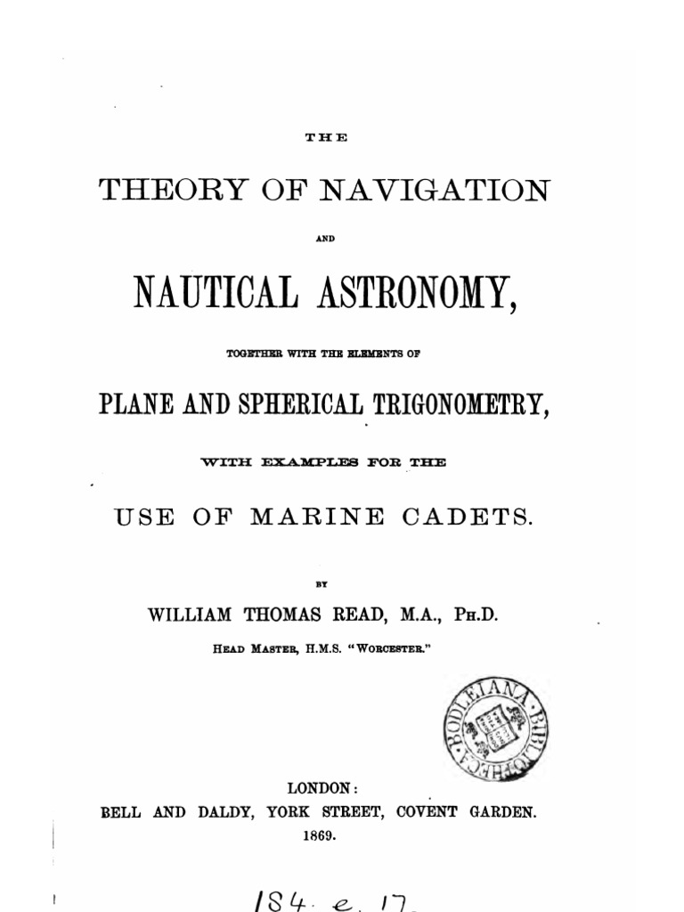 The Theory of Navigation and Nautical Astronomy, Read | PDF