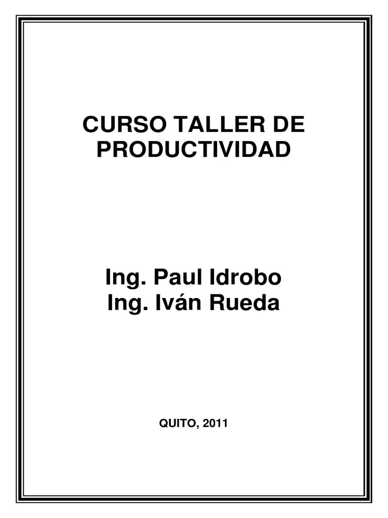 Manual de Productividad1 | PDF | Marketing | Calidad (comercial)
