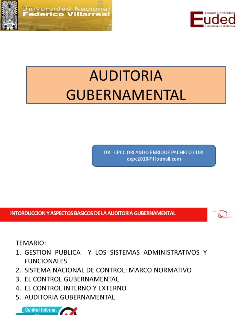 Semana 1 Aspectos Básicos de La Auditoria Gubernamental | PDF | Formas ...