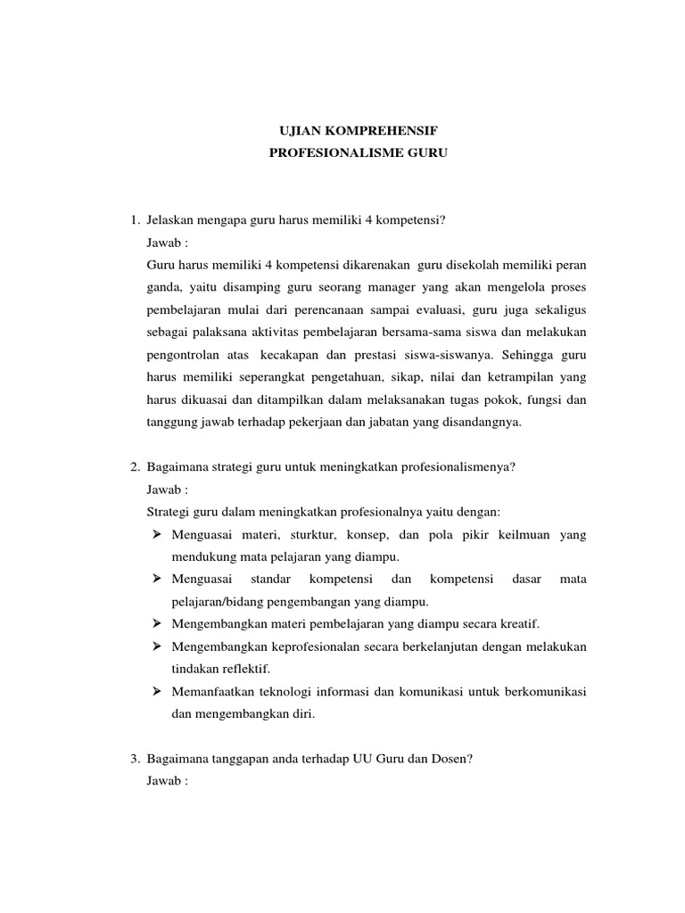 Ujian Komprehensif | PDF