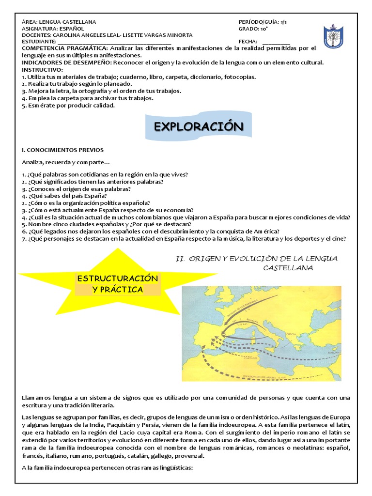 Guía El Origen Del Español 2018 | PDF | Lengua española | Bárbaro
