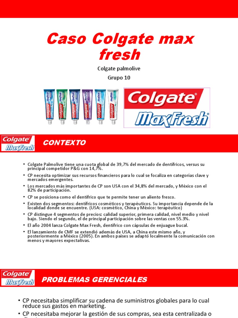 Grupo 10 - Caso Colgate Max Fresh | PDF | Producto (Negocio) | Innovación