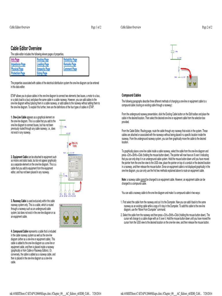ETAP Cable Editor Functionality Overview | PDF | Electrical Resistivity ...