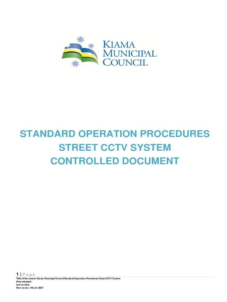CCTV Standard Operating Procedures FINAL May 2015 | PDF | Closed ...