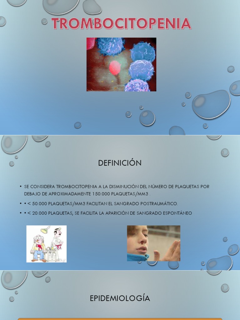TROMBOCITOPENIA | PDF | Plaqueta | Inmunología