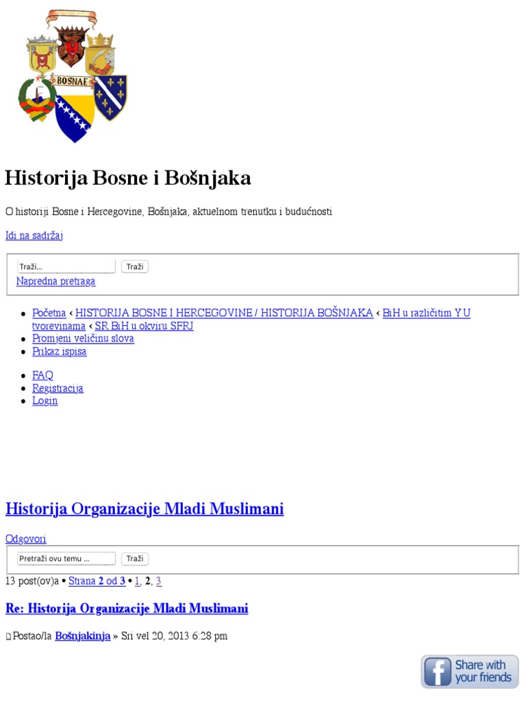 Historija Organizacije Mladi Muslimani 2 | PDF