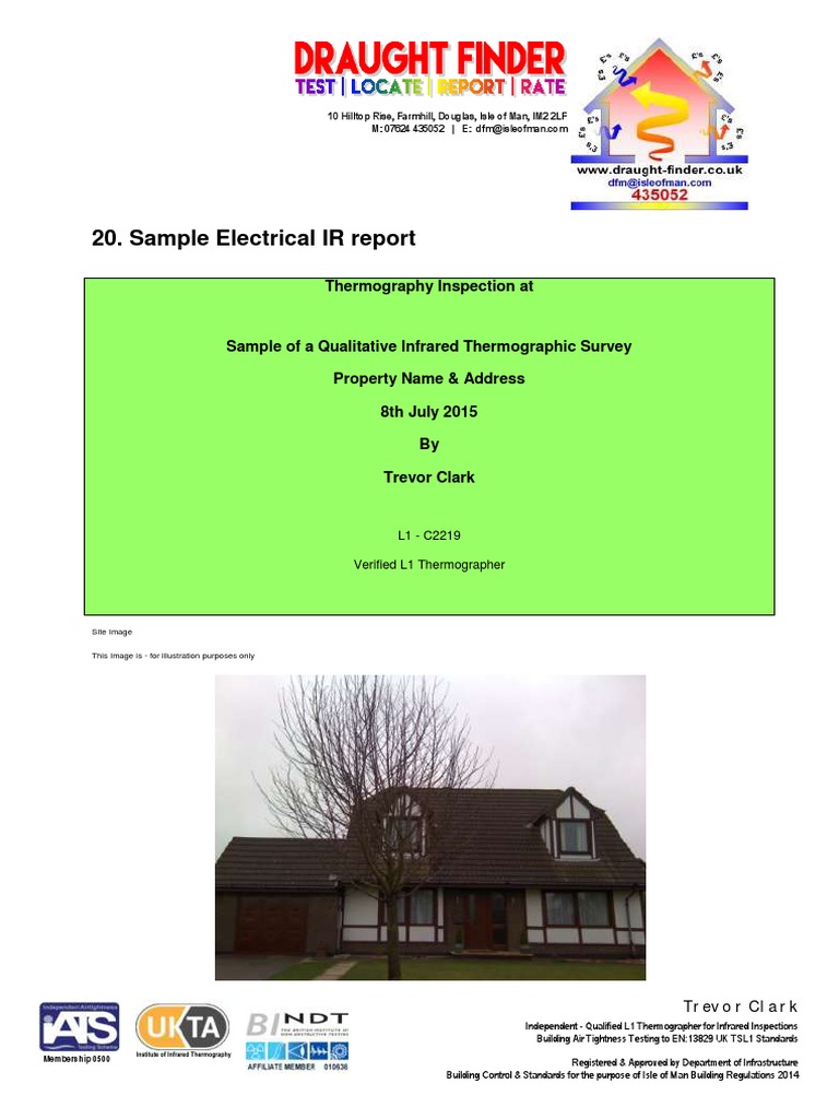 Sample Electrical IR Report: Thermography Inspection at | PDF ...