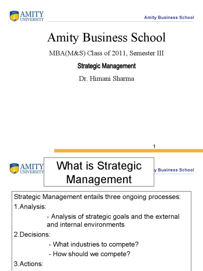 80e08module One-Evolution of Strategic Management & Concept of ...