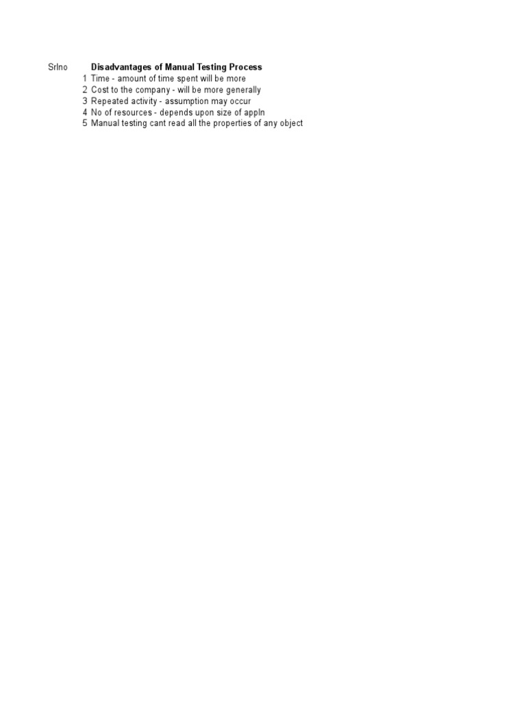 Manual Automated Comparison | PDF