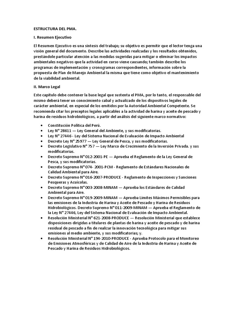 Estructura Del Pma | PDF | La contaminación del aire | Contaminación