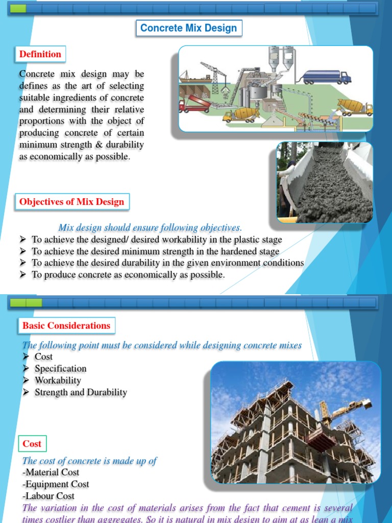 Concrete Mix Design Guide | PDF | Construction Aggregate | Concrete