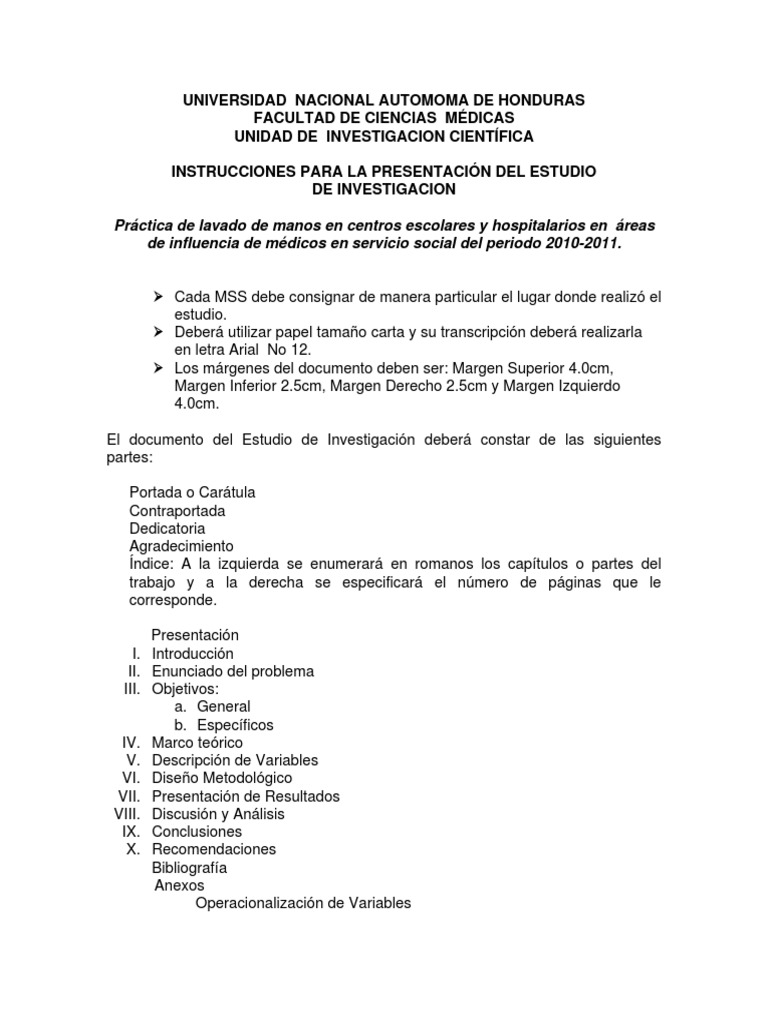 Estructura Del Documento de Investigacion | PDF | Lavado de manos | Información