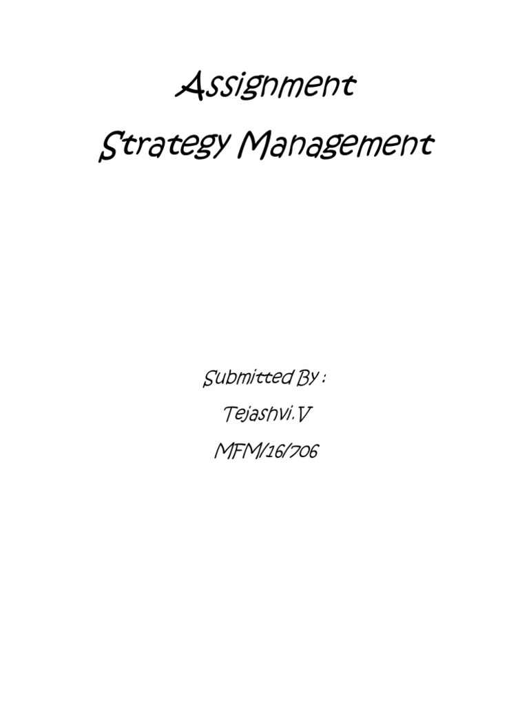 Strategy Management | PDF | Strategic Management | Kraft Foods Inc