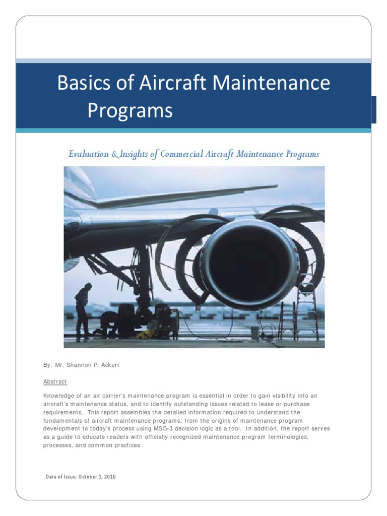 Aircraft Maintenance Program Essentials | PDF | Reliability Engineering | Wear