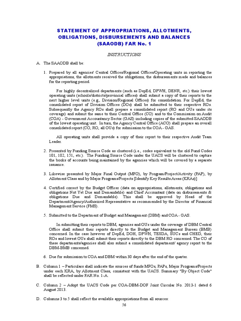 Appendix 17 - Instructions - FAR No. 1 | PDF | Government | Economies