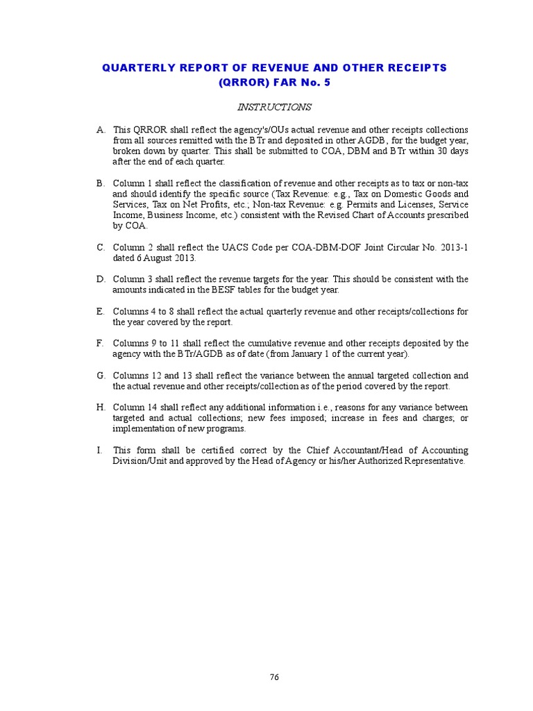 Appendix 24 - Instructions - FAR No. 5 | PDF