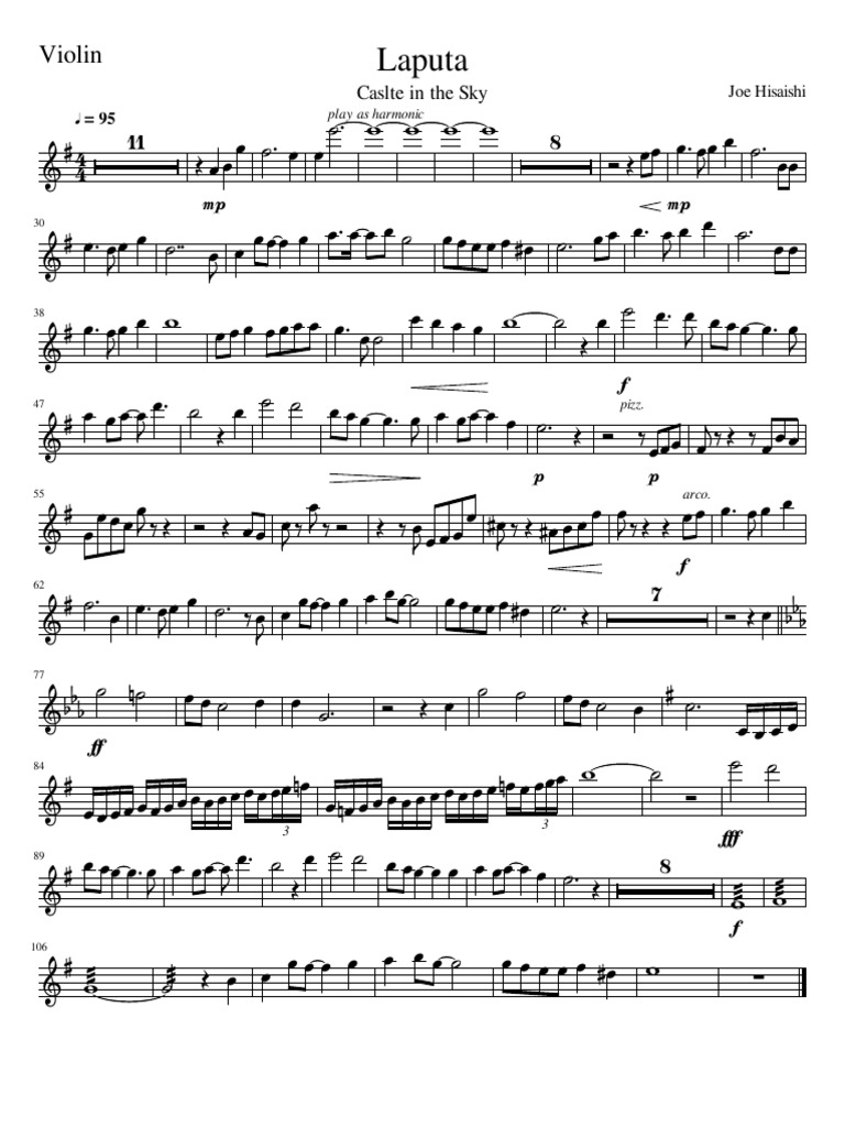 Laputa Violin | PDF | Leisure