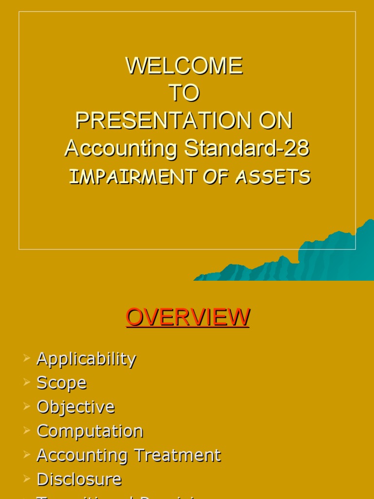 As-28 Impairment of Asset | PDF | Depreciation | Financial Accounting