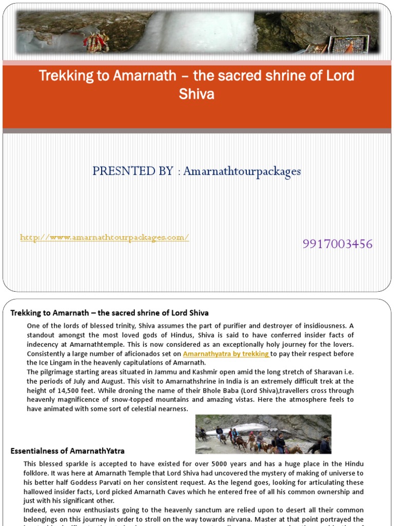 Trekking To Amarnath | PDF | Religion And Belief