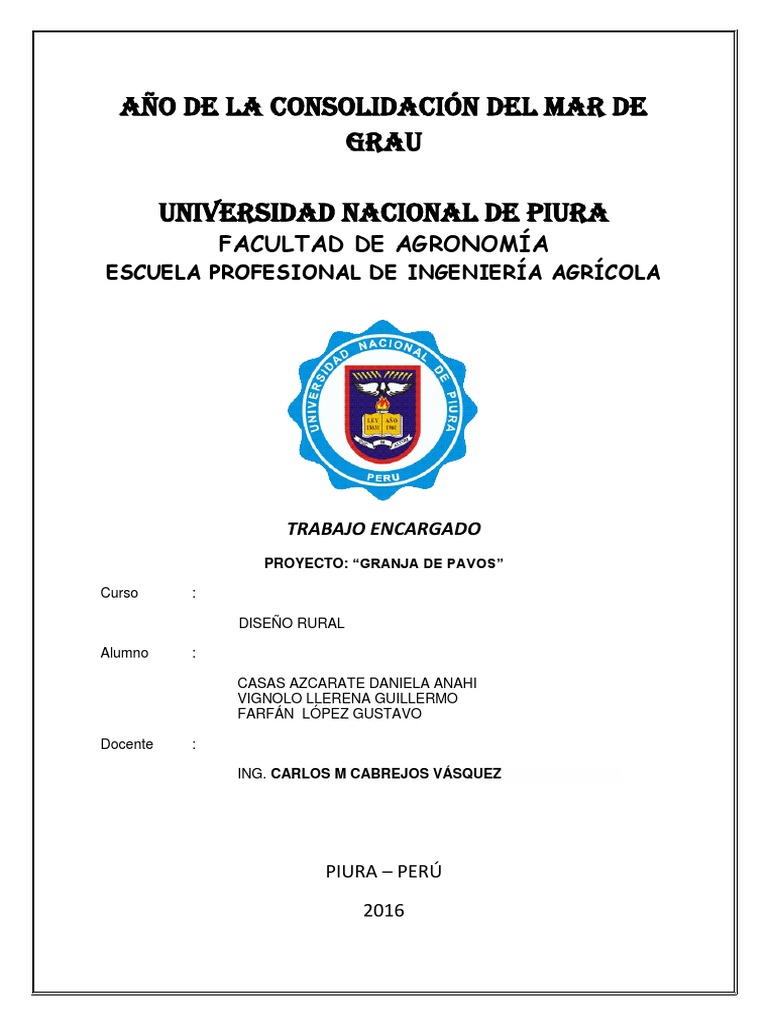 Pavos Proyecto 1 | PDF | Carne | Aves