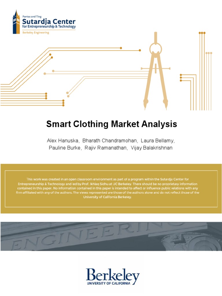 Smart Clothing Market Analysis Report PDF | PDF | Wearable Technology ...