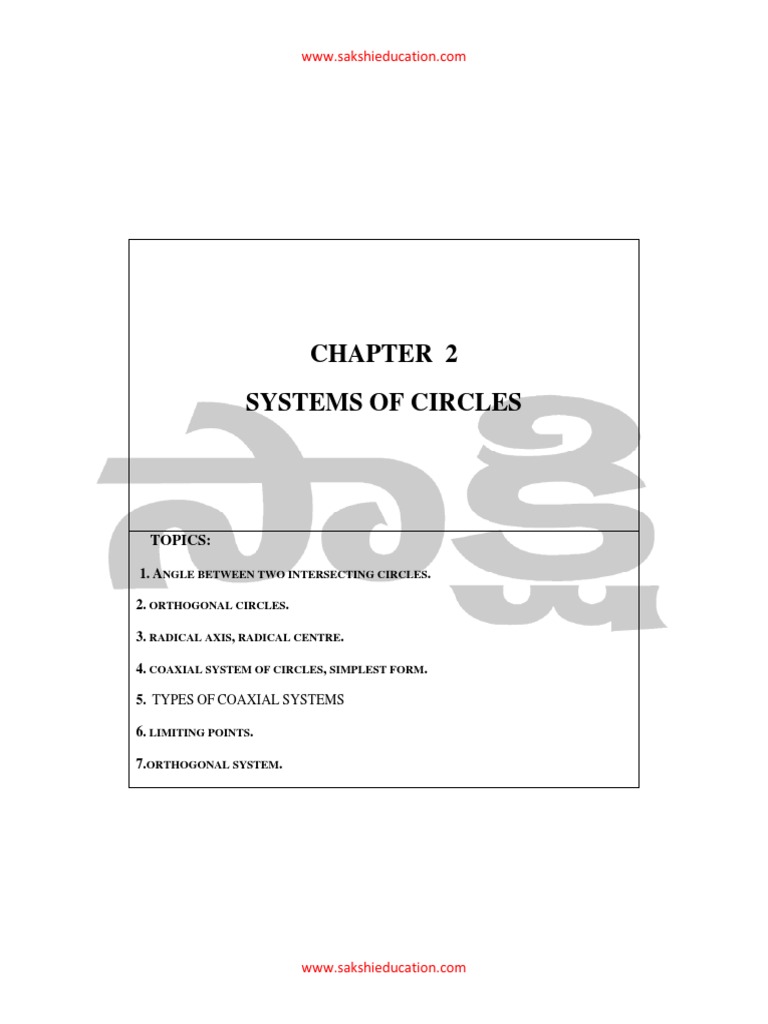 02 01 System of Circles 1 PDF | PDF | Circle | Geometric Shapes
