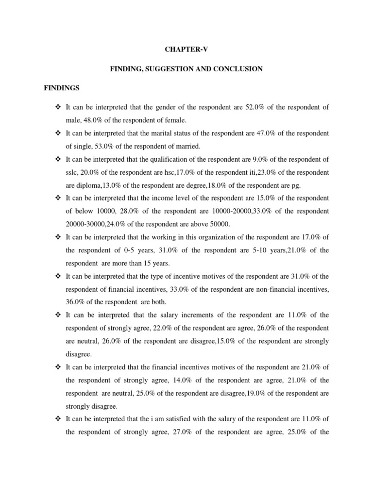 Chapter-V Finding, Suggestion and Conclusion Findings | PDF ...