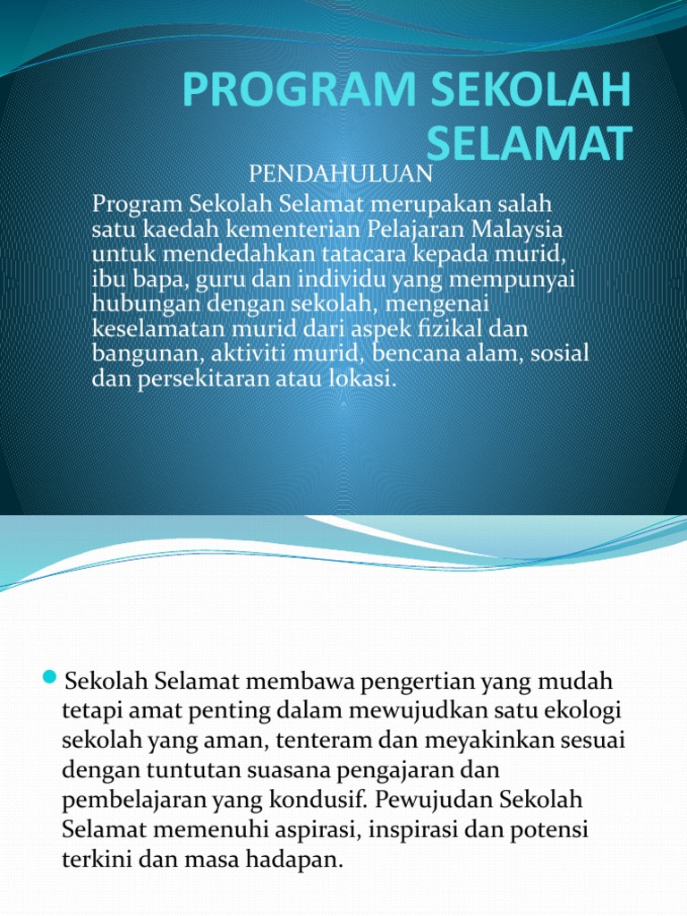 Program Sekolah Selamat | PDF